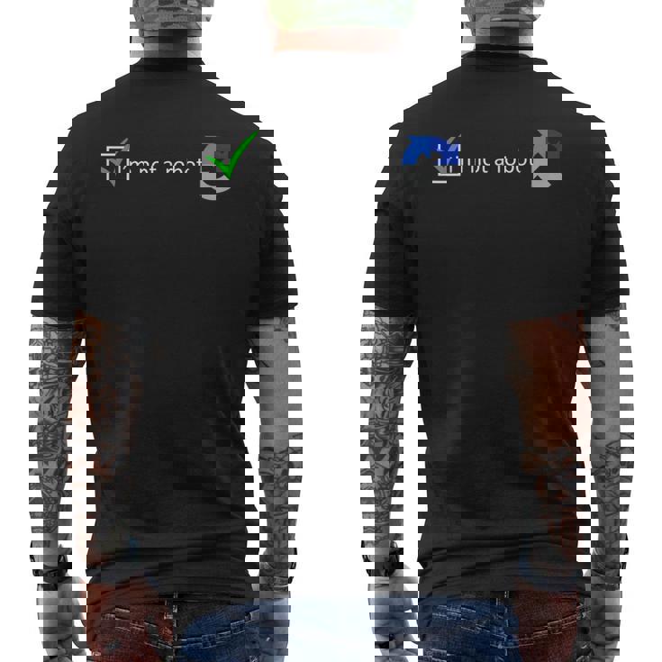 Nerdy I'm Not a Robot Test Computer Geek Gift Men's Back Print T-Shirt ...