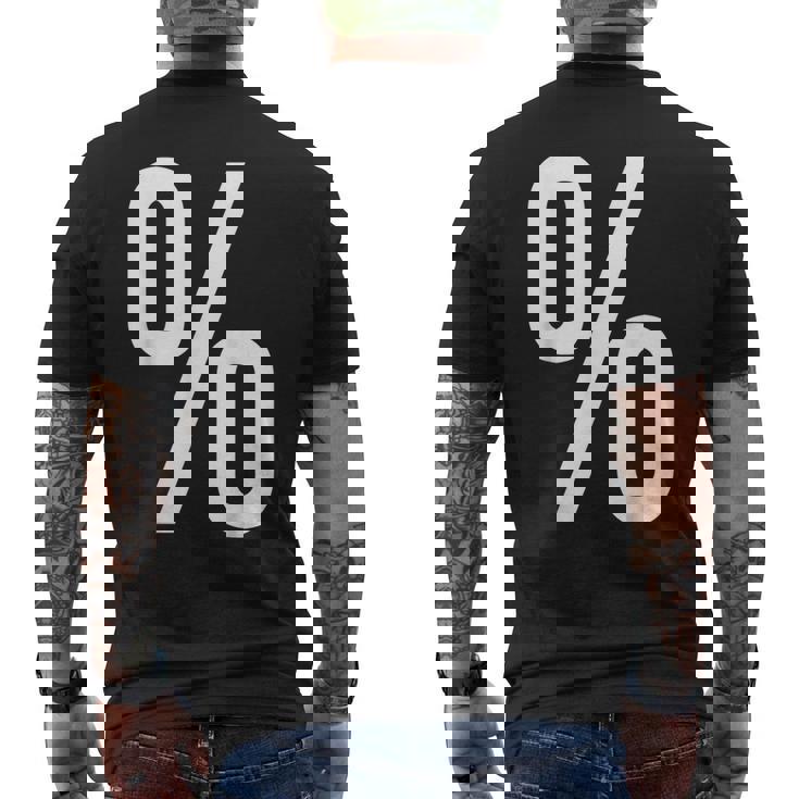 PERCENT SIGN PERCENTAGE SYMBOL RATIO PUNCTUATION MARK Men's Back Print ...