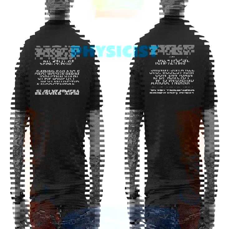 Physicist Meaning Noun Definition Physics Saying Men's Back Print T ...