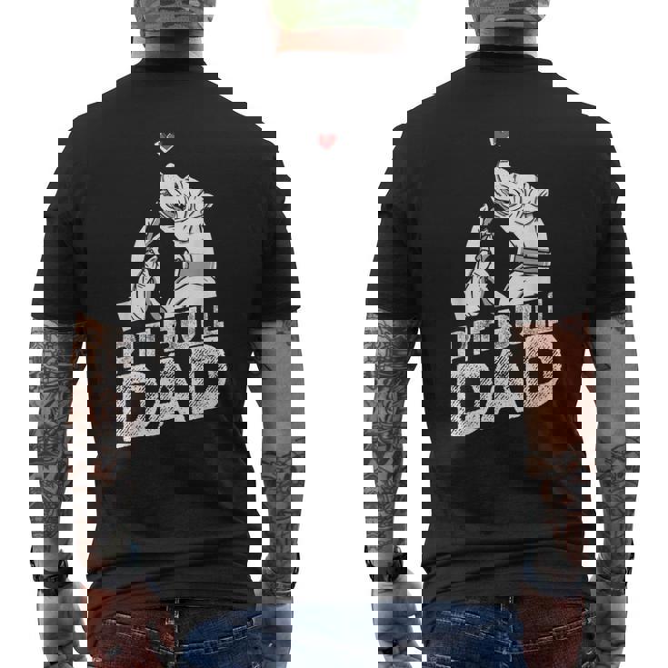 Pit Bull Dad Father Dog Breed Pitbull Ban Men's T-shirt Back Print ...