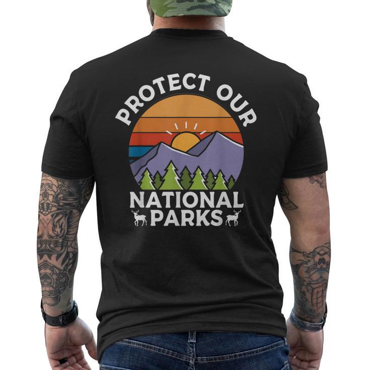 Protect Our National Parks Hiking Camping Souvenir Men's T-shirt Back ...