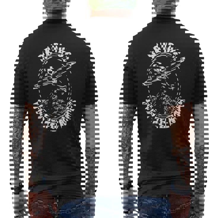 Real Pilots Dont Need Engines Glider Pilot Men's Back Print T-Shirt ...