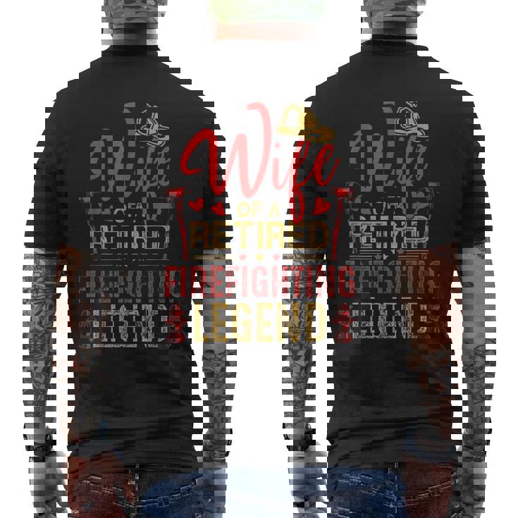 Retired Firefighter Wife Fireman Retirement Fire Captain Men's Back ...