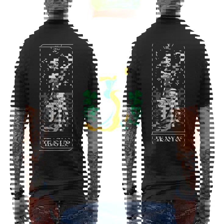 The Sassy Lass Tarot Card Skeleton St Patrick's Day Men's T-shirt Back ...