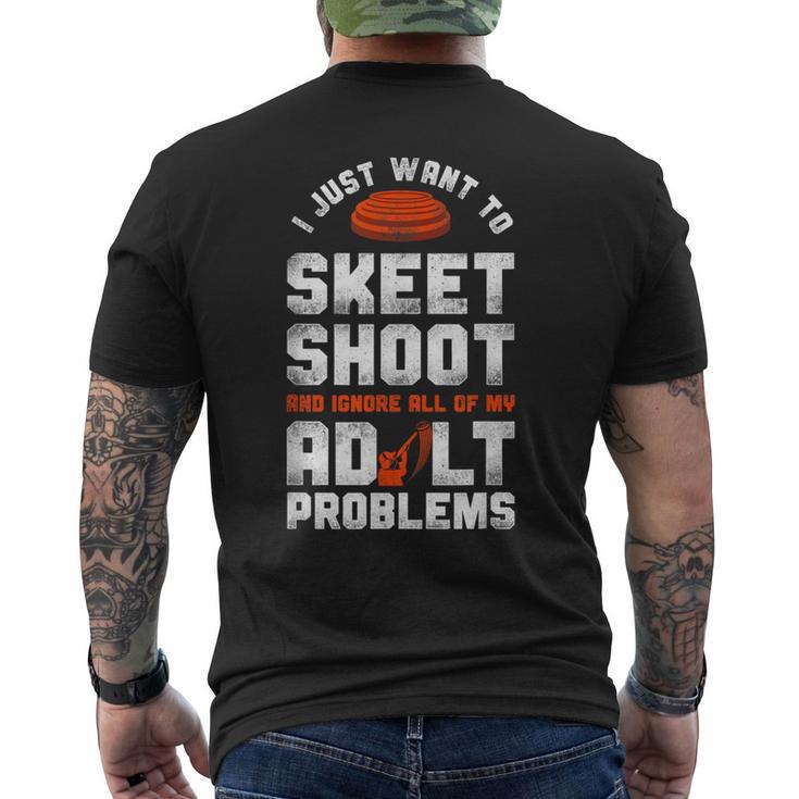 Shotgun Skeet Trap Clay Pigeon Shooting Vintage I Just Want Men's Back ...