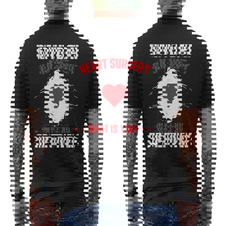 I Survived Open Heart Surgery Heart Attack Survivor Recovery Men's Back ...