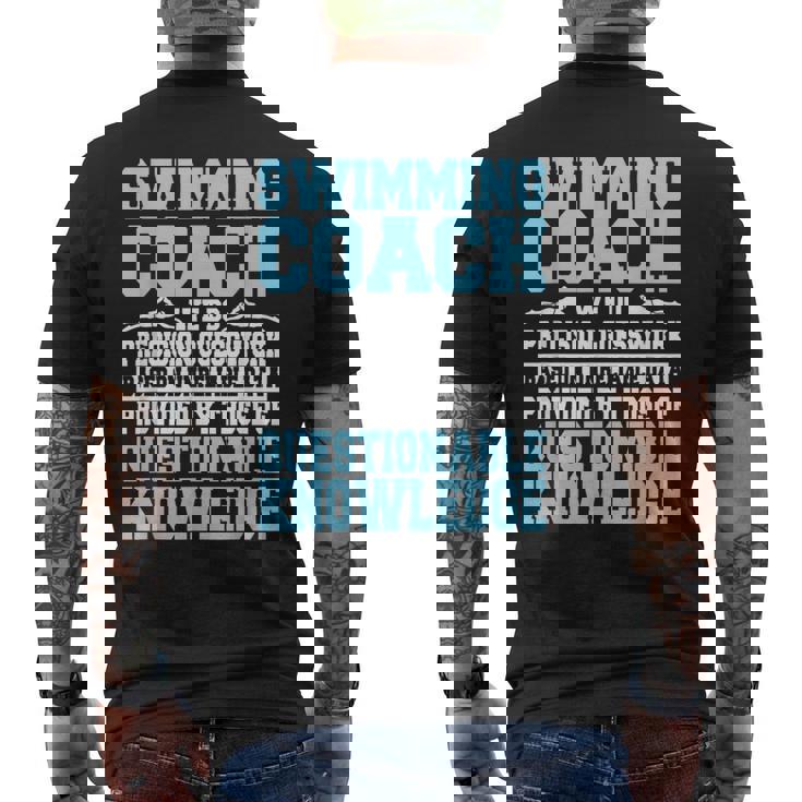 Swim Coach Professional Instructor Swimming Lesson Teacher Men's Back Print T-Shirt - Monsterry