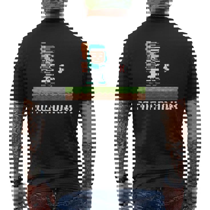 Touchdown Baseball Players 8 Bit Graphic Pixelated Men's Back Print T ...