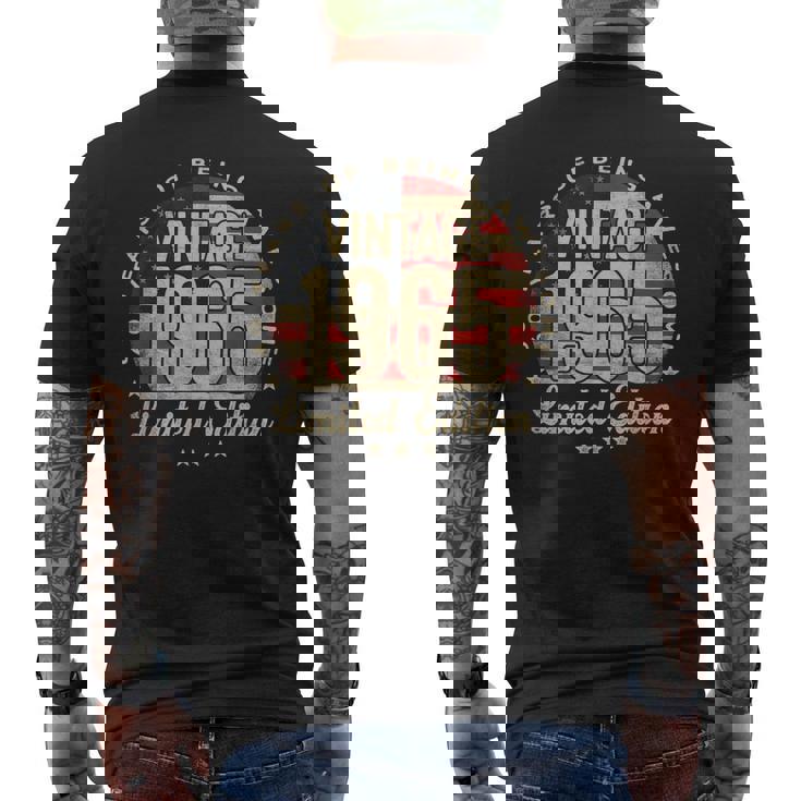 Vintage 1965 Limited Edition 60-Year-Old Usa Flag Men's T-shirt Back ...