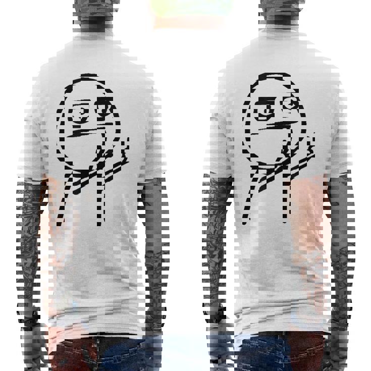 Bad Stick Figure Shows Middle Finger Man T-Shirt Men's Back Print T ...