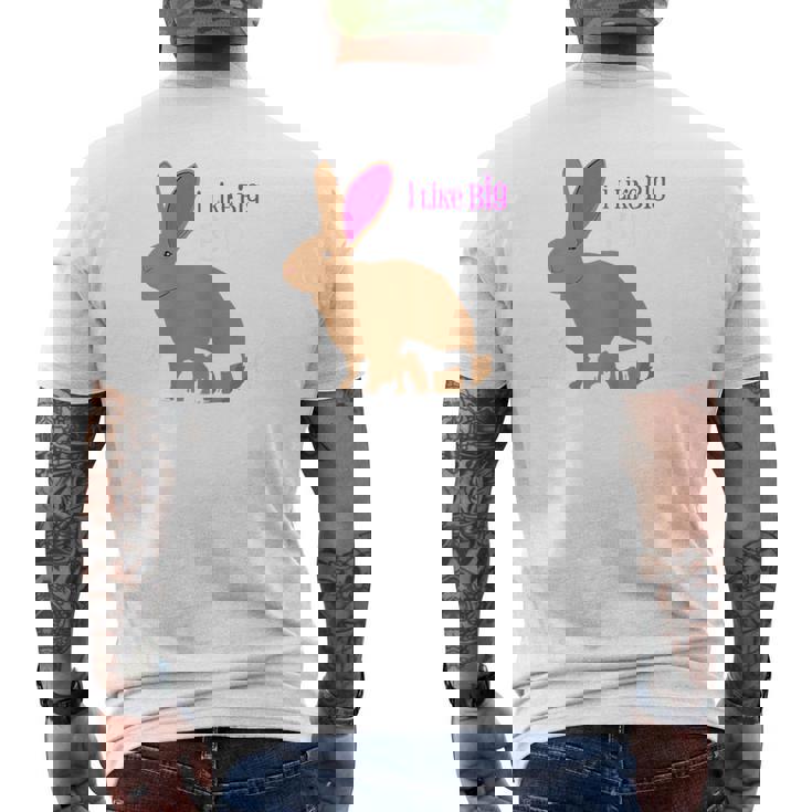 I Like Big Buns Cute Flemish Giant Rabbit Fan Men's Back Print T-Shirt ...