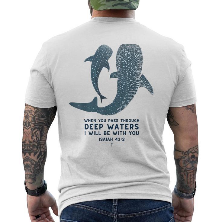 Christian Scripture Jesus Ocean Isaiah Vintage Whale Shark Men's Back ...