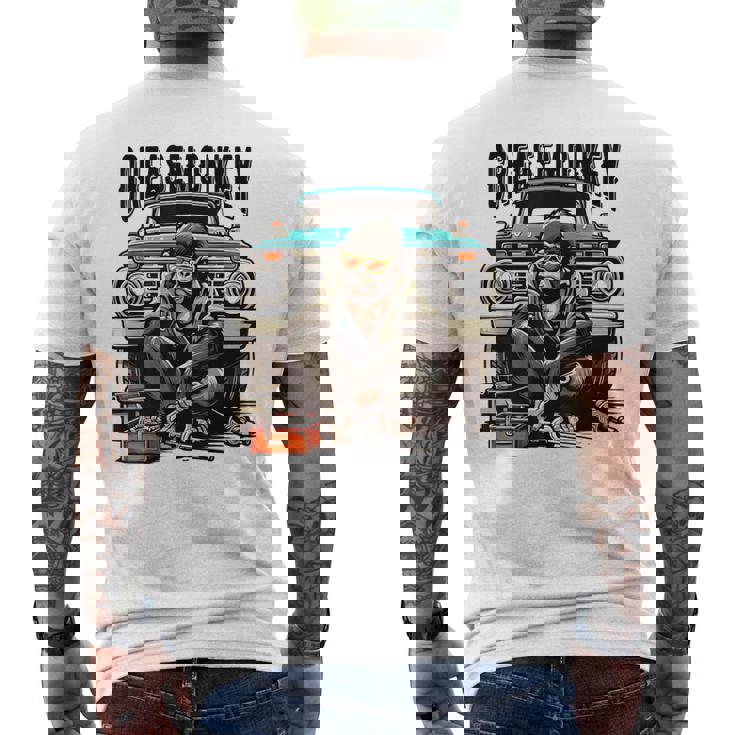 Cool Grease Monkey With Sunglasses Working On Vintage Truck Men's T ...