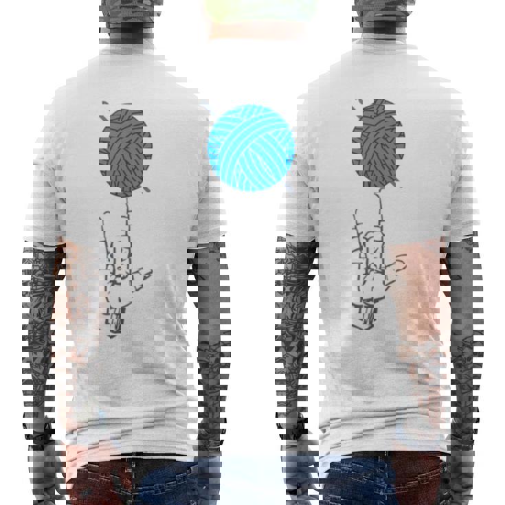 Deaf Pride I Love Crochet Hand Heart Sign Language ASL Men's Back Print ...