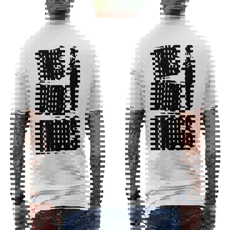 This Dude Mogs Mogging Meme Premium Men's Back Print T-Shirt - Monsterry