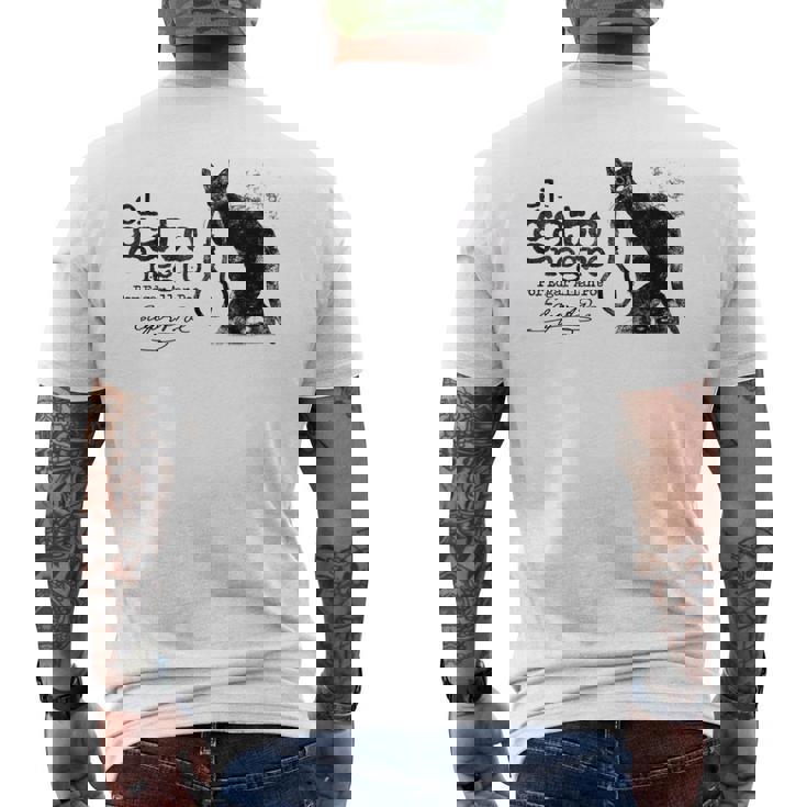 Edgar Allan Poe Gótico El Gato Negro Gato Camiseta Hombre Estampado Espalda - Regaloses