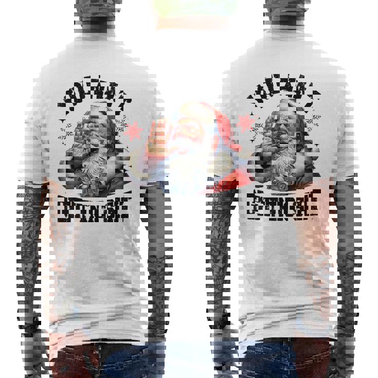 Christmas Santa Naughty List Inappropriate Christmas Men's T-shirt Back ...