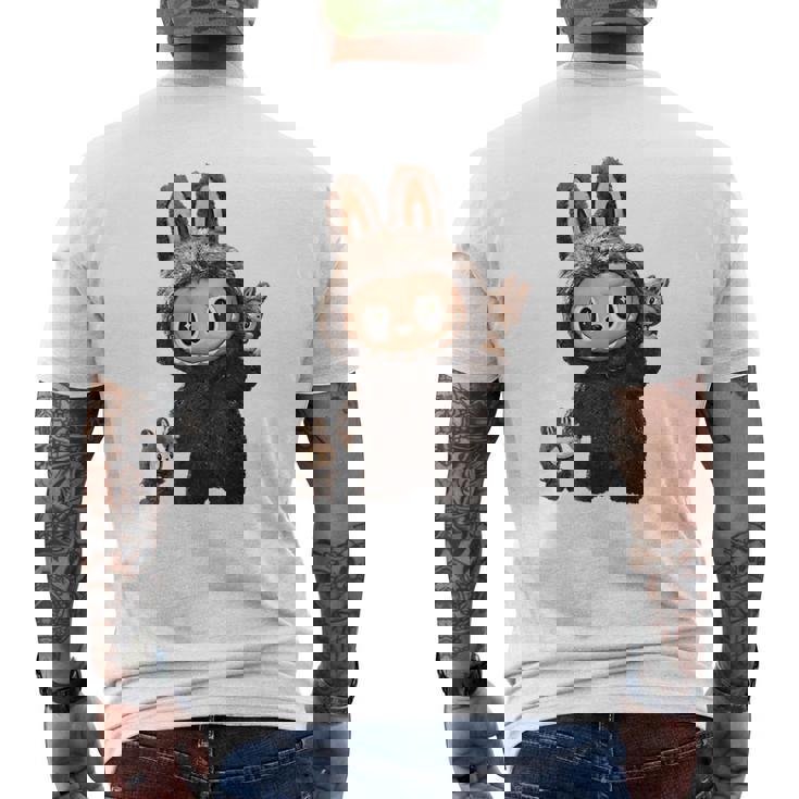 Labubu Cute Labubu The Monsters Brown Mem Costume Men's T-shirt Back ...
