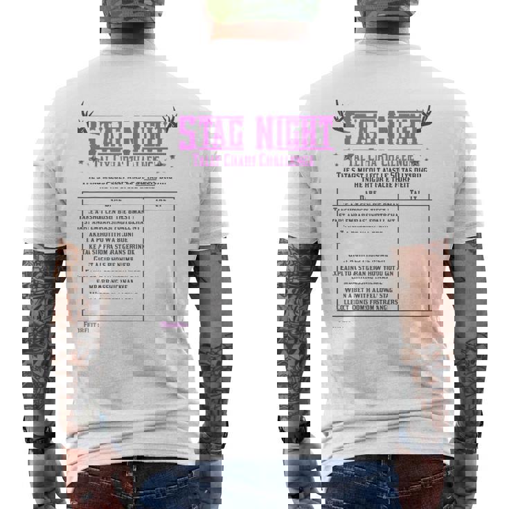 Stag Do Tally Chart Checklist Bachelor Party Dares Game Men's Back ...