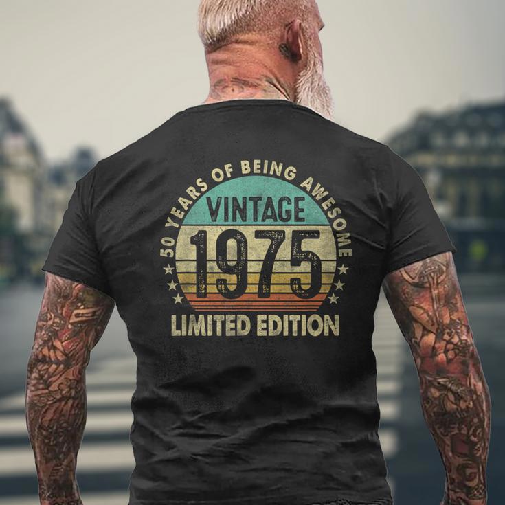 50 Years Old Vintage 1975 50Th Birthday Retro Men's T-shirt Back Print ...