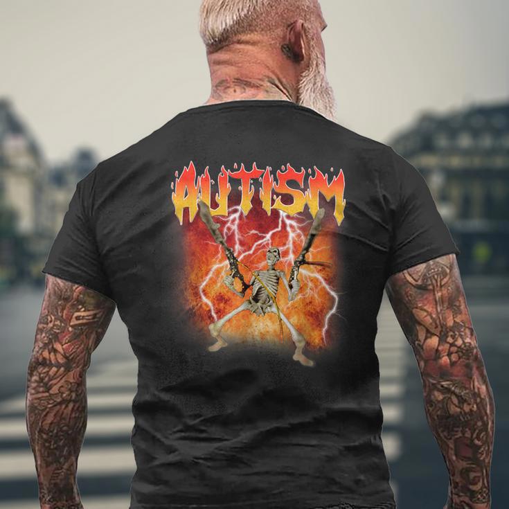 Autism Skeleton Oddly Specific Dank Meme Men's T-shirt Back Print ...