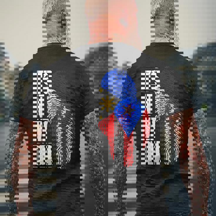 Filipino And Puerto Rican DNA Mix Flag Heritage Men's Back Print T ...