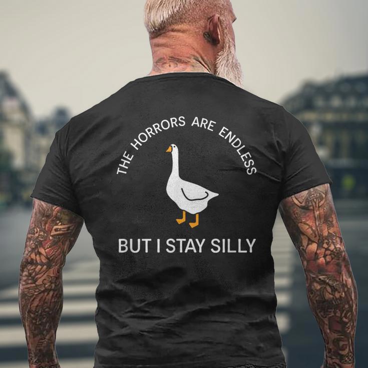 Stay Silly Goose Horrors Are Endless Meme Men's T-shirt Back Print ...