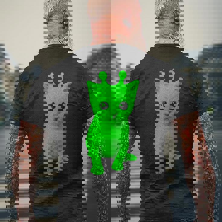 Gnarp Cat Silly Alien Cat Meme Brainrot Meme Funny Silly Cat Men's Back ...