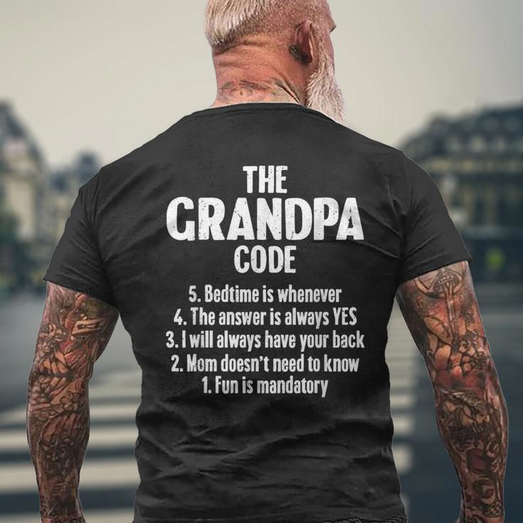 The Grandpa Code Cool Best Grandfather Humor Joke Men's T-shirt Back ...
