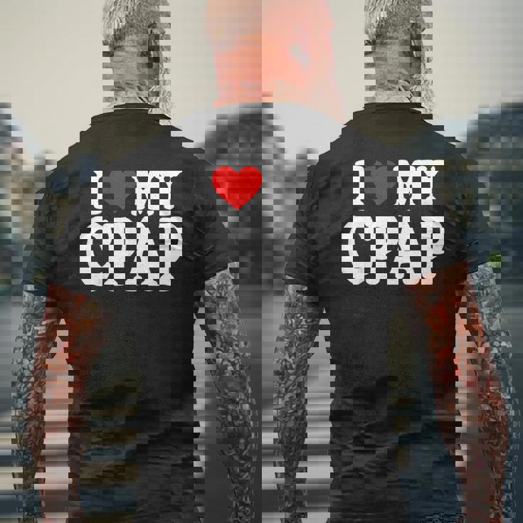 I HEART LOVE MY CPAP Men's Back Print T-Shirt - Monsterry