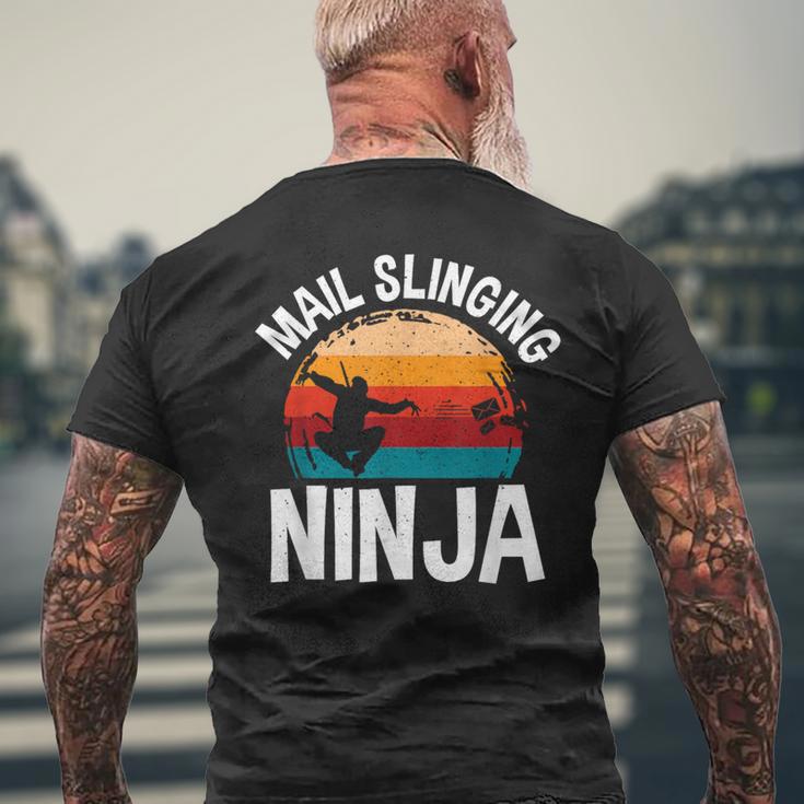 Mail Slinging Ninja Postal Worker Mailman Mail Carrier Men's Back Print ...