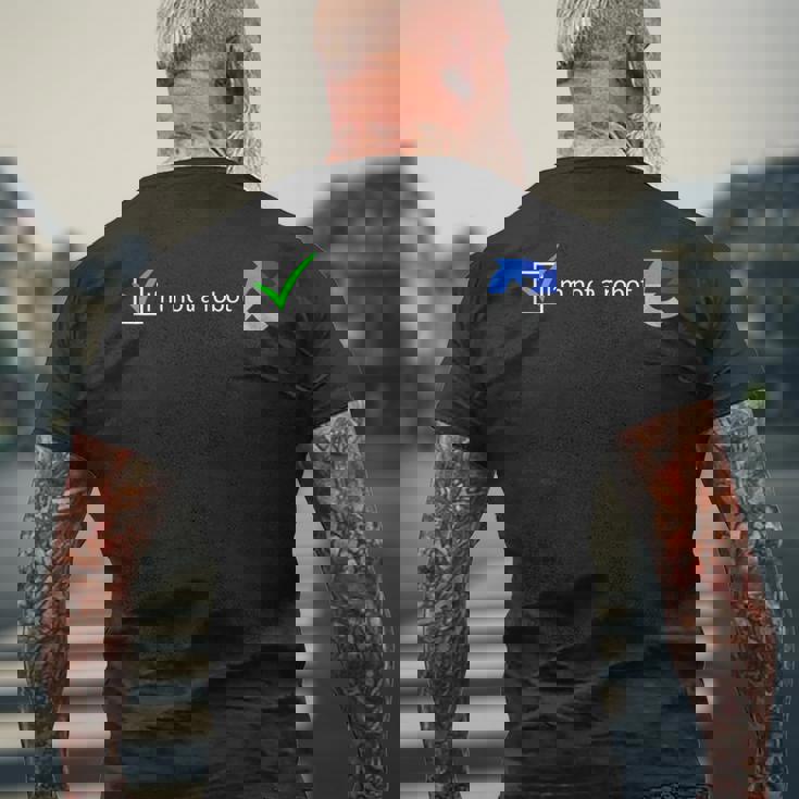 Nerdy I'm Not a Robot Test Computer Geek Gift Men's Back Print T-Shirt ...