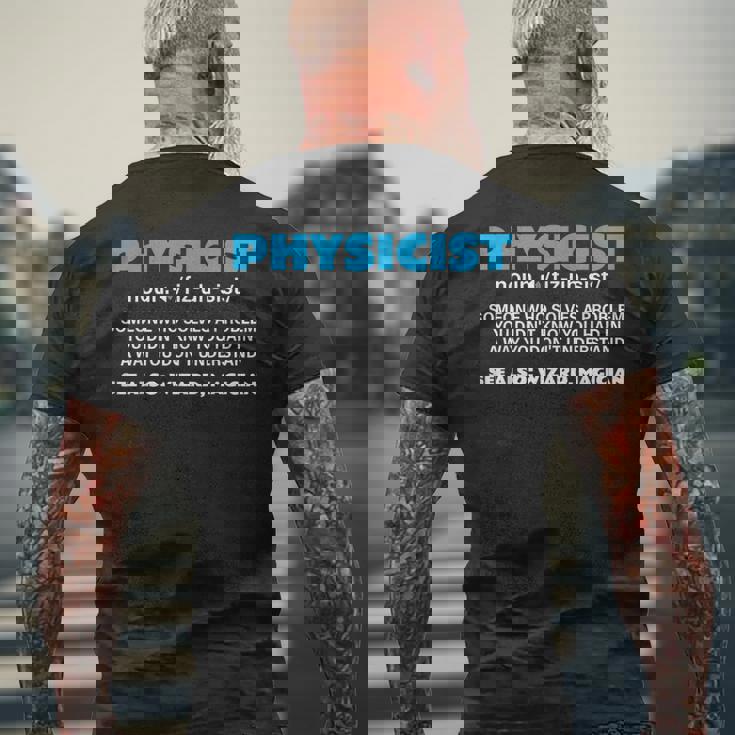 Physicist Meaning Noun Definition Physics Saying Men's Back Print T ...