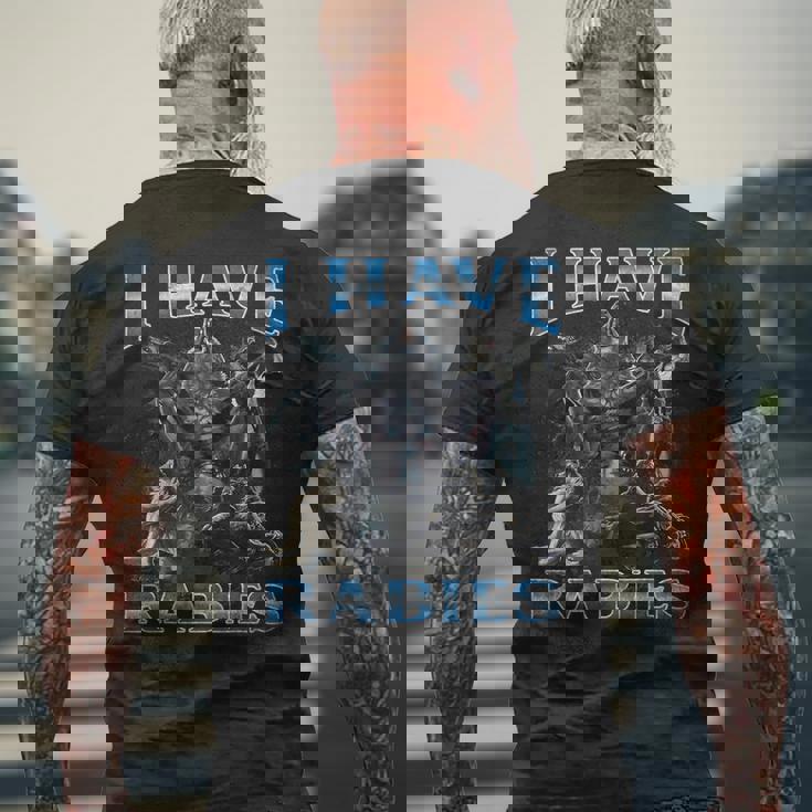 I Have Rabies Cringe Werewolf Wolf Meme Men's T-shirt Back Print ...