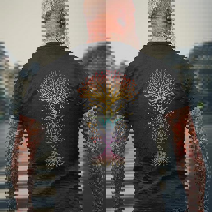 Rainbow DNA Tree Plant Genealogy Student Lover Men's Back Print T-Shirt ...