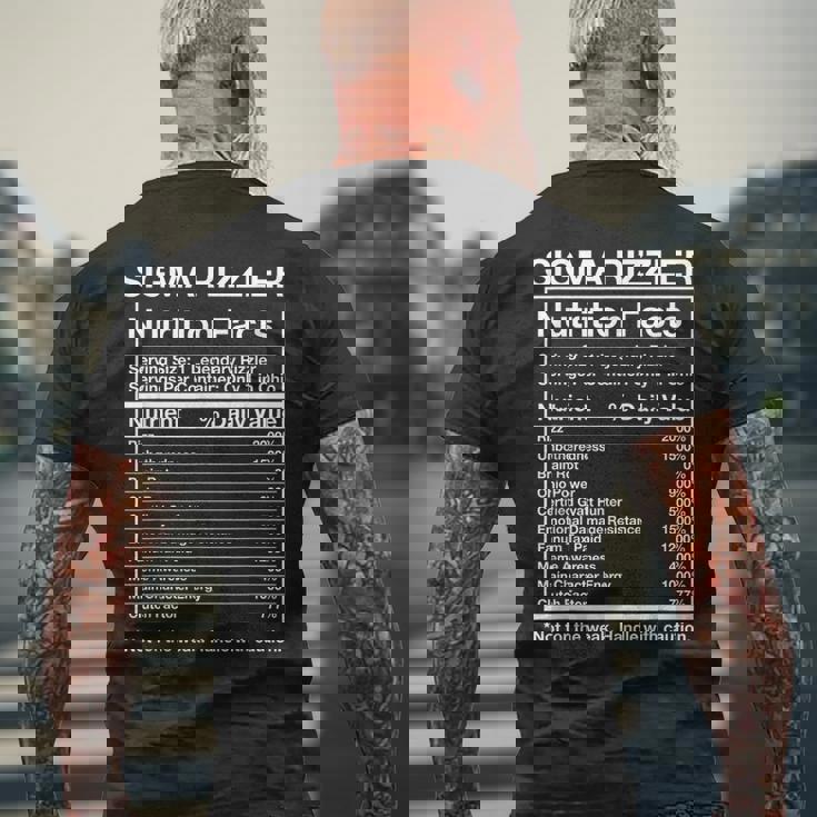 Sigma Rizzler Nutrition Facts- Rizz Brainrot Meme Men's T-shirt Back ...