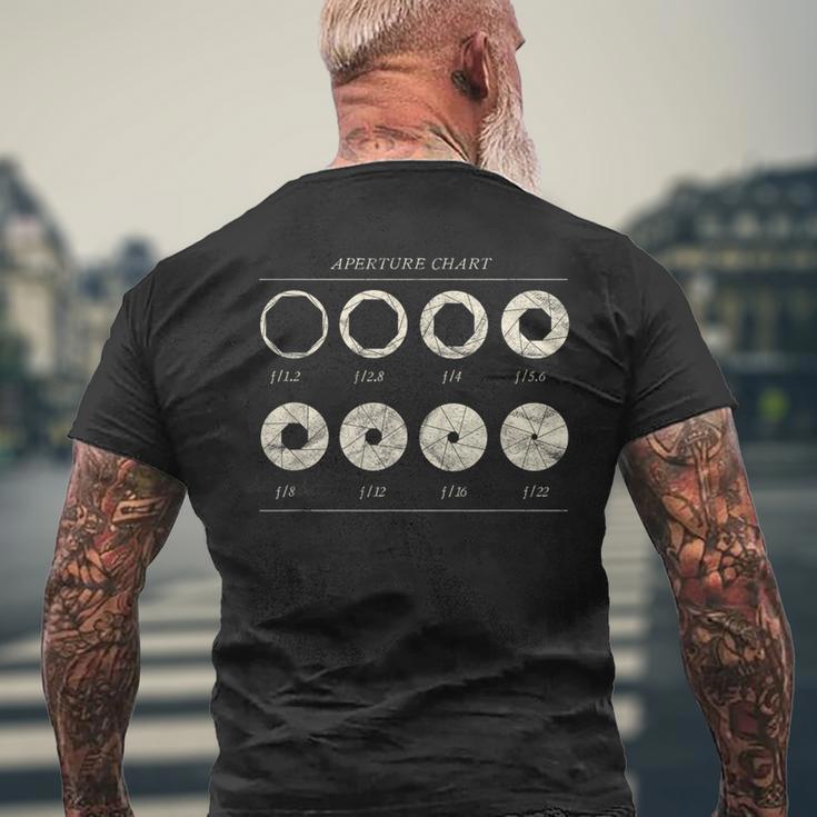 Vintage Photographer DSLR Camera Lens Aperture Chart Analog Men's Back ...