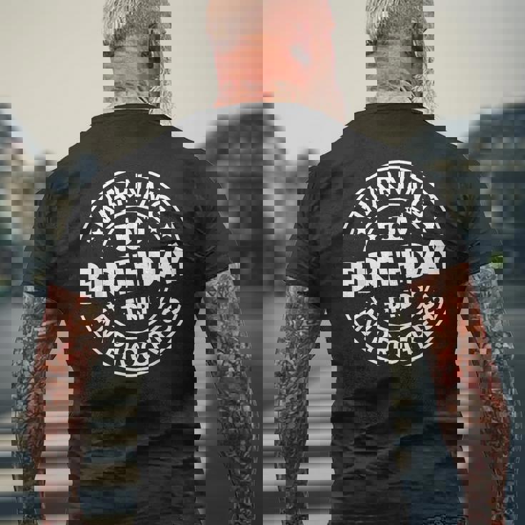 Warning 50th Birthday Trip In Progress 50 Years Old Men's Back Print T ...