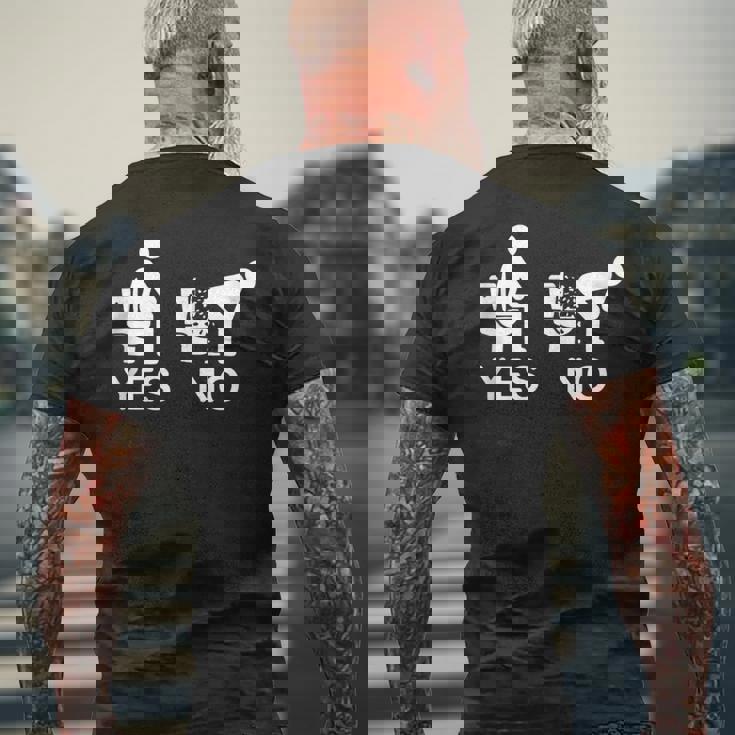 YesNo Pooping Etiquette Restroom Sign Bathroom Poop Tank Top Men's Back ...