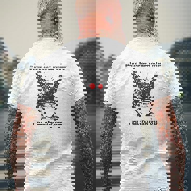 Please Leave Me Alone I Am Eating Soup Men's T-shirt Back Print - Monsterry