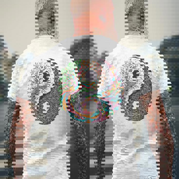 Yin Yang Tree Of Life Taoist Symbol Yoga Meditation Buddhist Men's Back ...