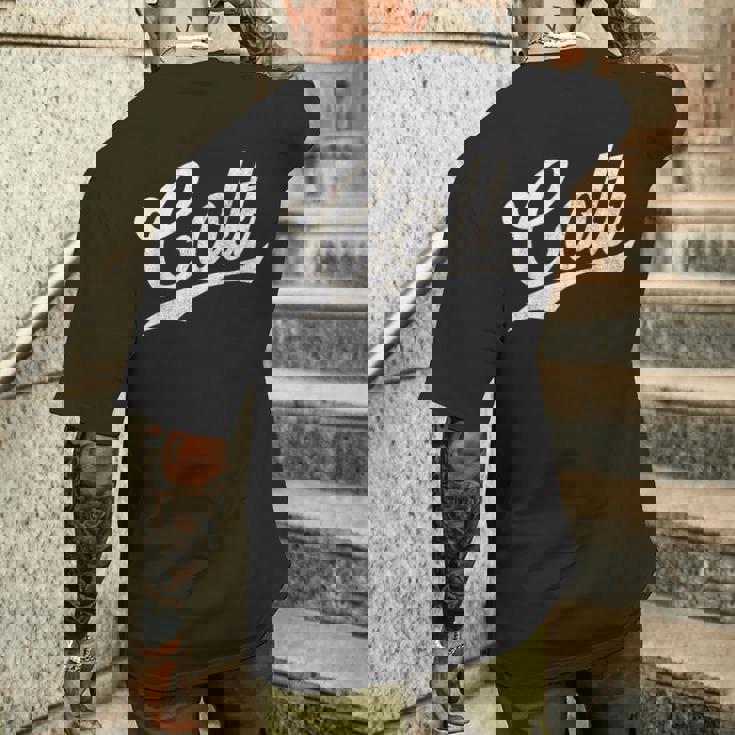 Colt Name Retro Vintage Colt Given Name Men's T-shirt Back Print | Mazezy