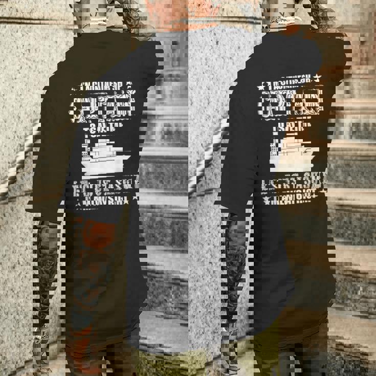 Container Ship Captain Quote Seafarer Cargo Seafearing Men's Back Print ...