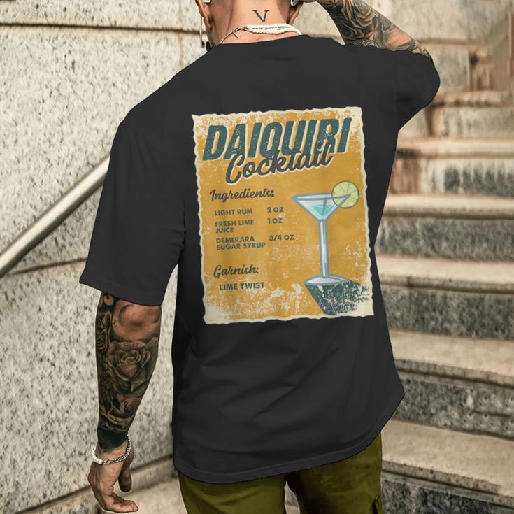 Daiquiri Cocktail Recipe For Cocktails Men's Back Print T-Shirt - Monsterry