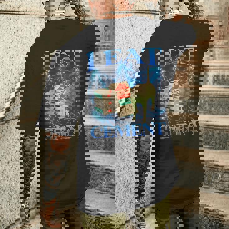 I Eat Cement Cat Meme Internet Memes Memes Gen-Z Men's T-shirt Back ...