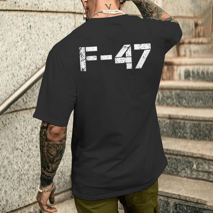F47 Fighter Jet F-47 Aircraft Men's T-shirt Back Print | Mazezy