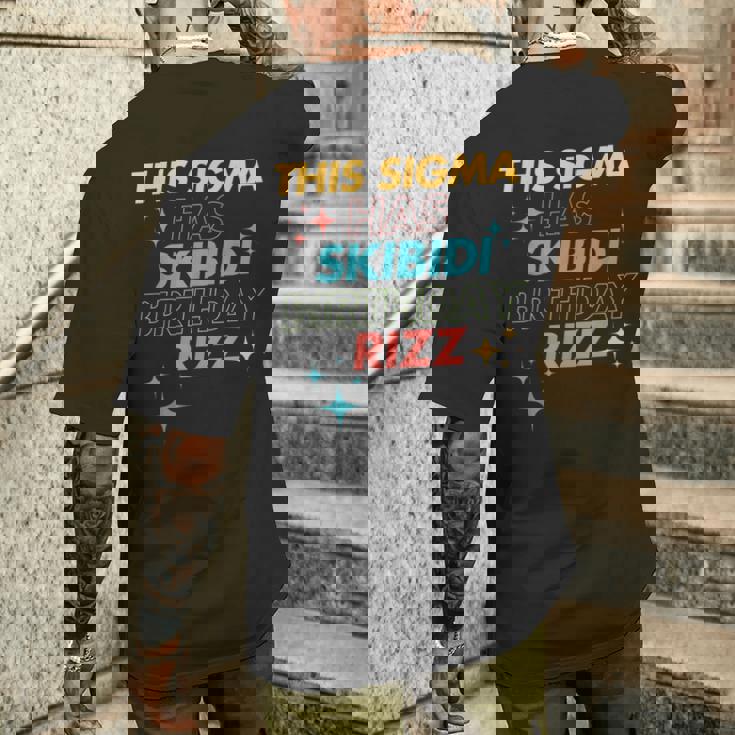 Birthday Skibidi Birthday Rizz Middle School Men's T-shirt Back Print ...