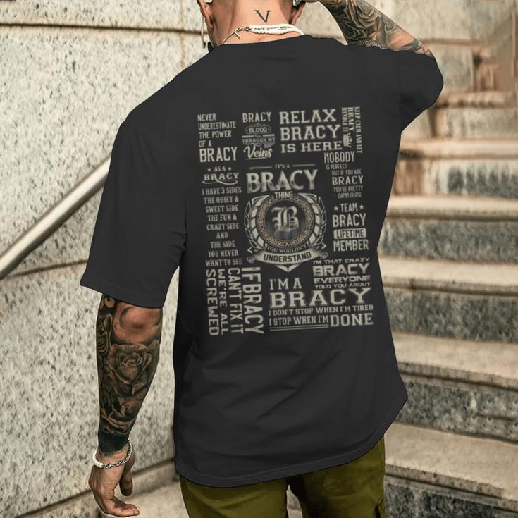 It's A Bracy Thing Bracy Name Men's T-shirt Back Print | Mazezy