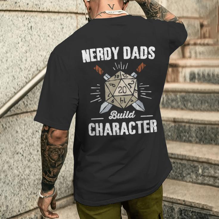 Nerdy Dads Build Character Rpg Saying Quote Dad Humor Joke Men's T ...