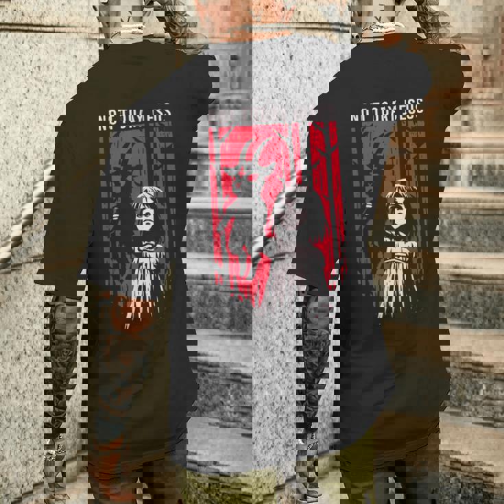 Not Today Jesus Satanic Goth Black Goat Demon 666 Alt Gothic Men's T ...